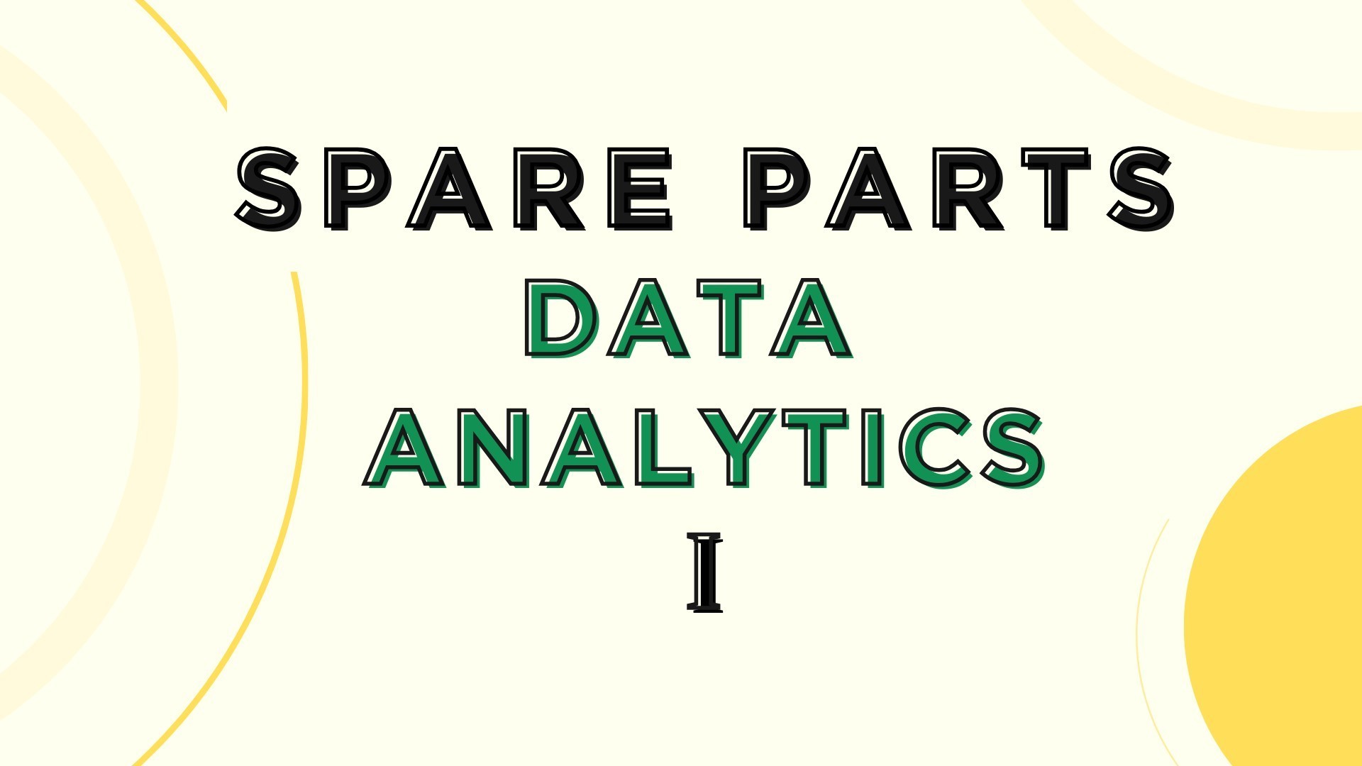 วิชา Spare Parts Data Analytics I - SKA E-Learning